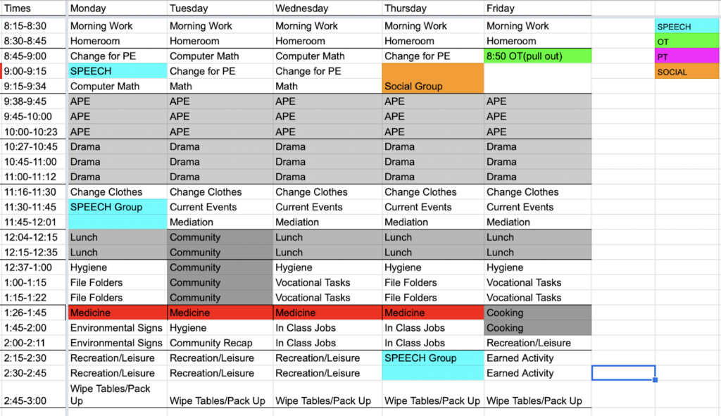 How To Create Your Master Schedule for Special Education - Full SPED Ahead