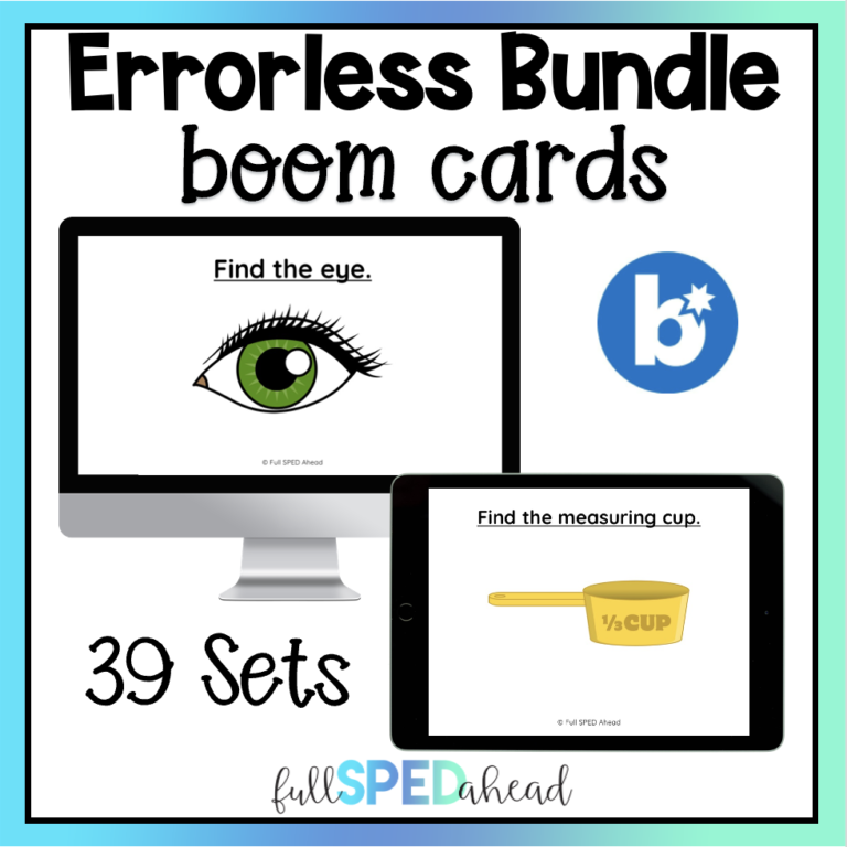 Do You Need Errorless Learning Tasks in Special Education? - Full SPED ...