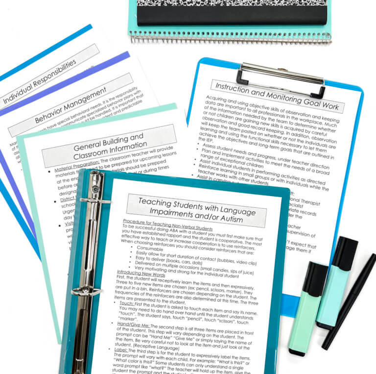 Promoting Collaboration Between Teachers and Paraprofessionals in ...