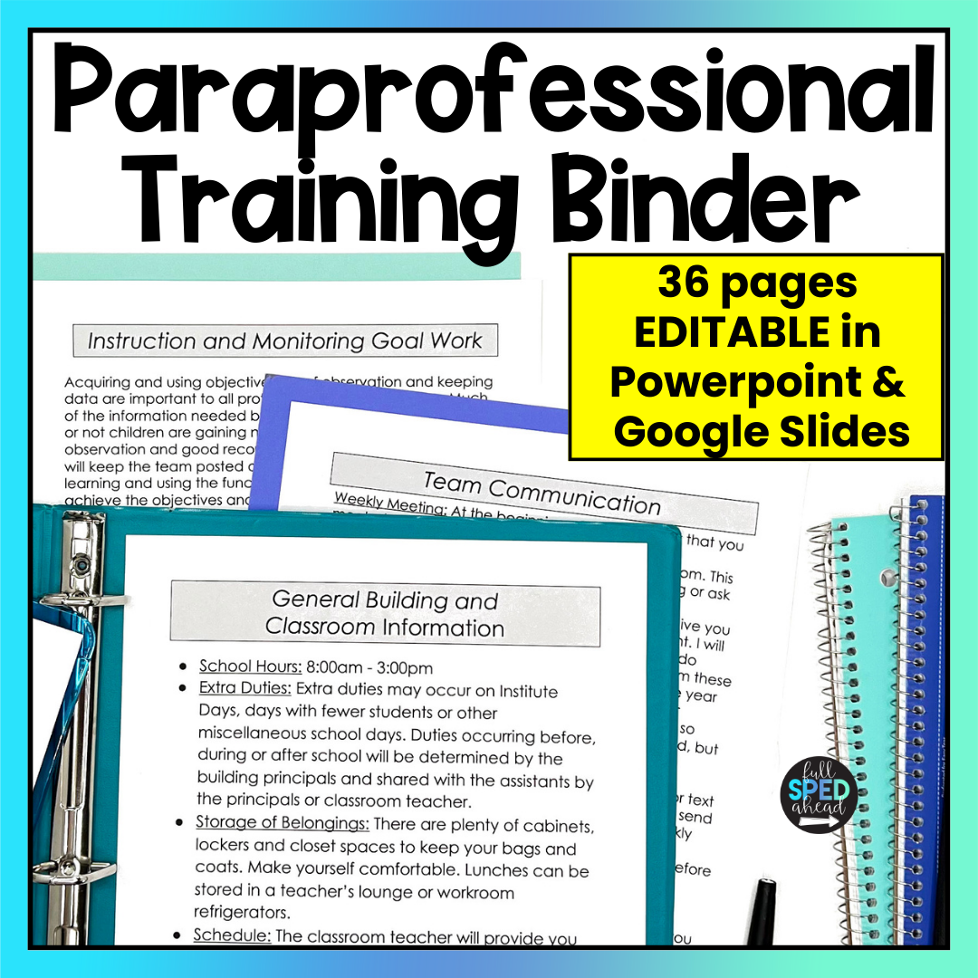 Why Every Special Education Teacher Needs a Paraprofessional Training ...