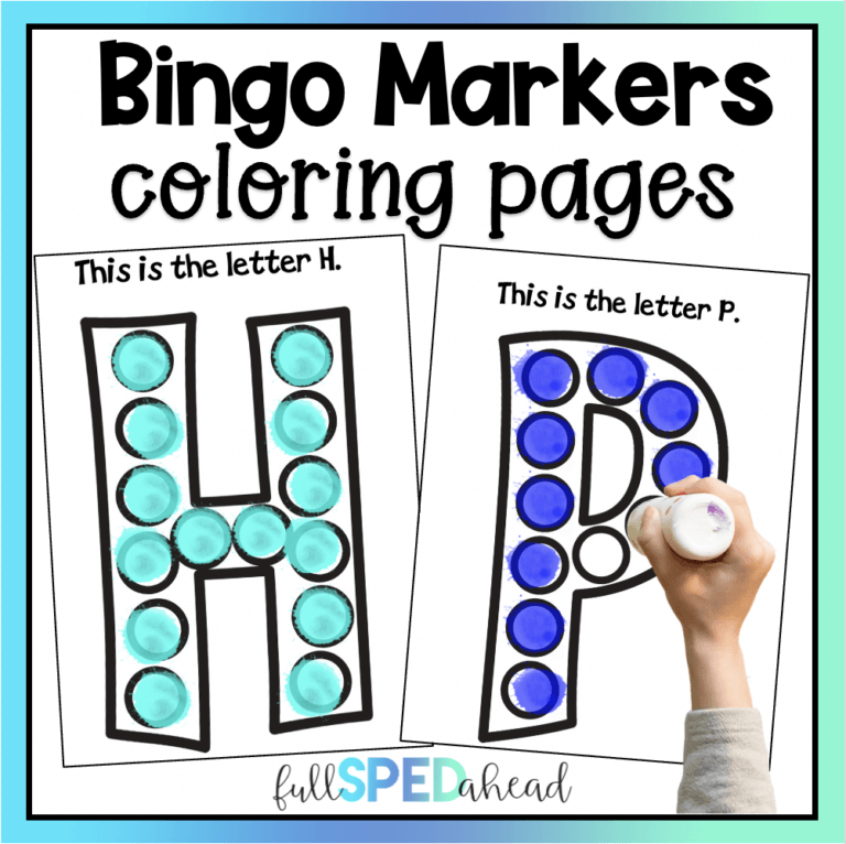 Free Alphabet Coloring Pages Fine Motor Activities Bingo Marker Dauber ...