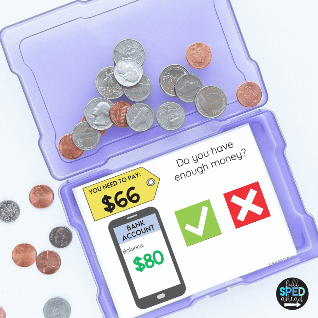 Free Money Management & Budgeting Bank Account Task Cards for Special ...