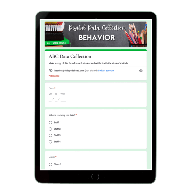 Simplify Behavior Data Collection for Special Education Teachers with ...