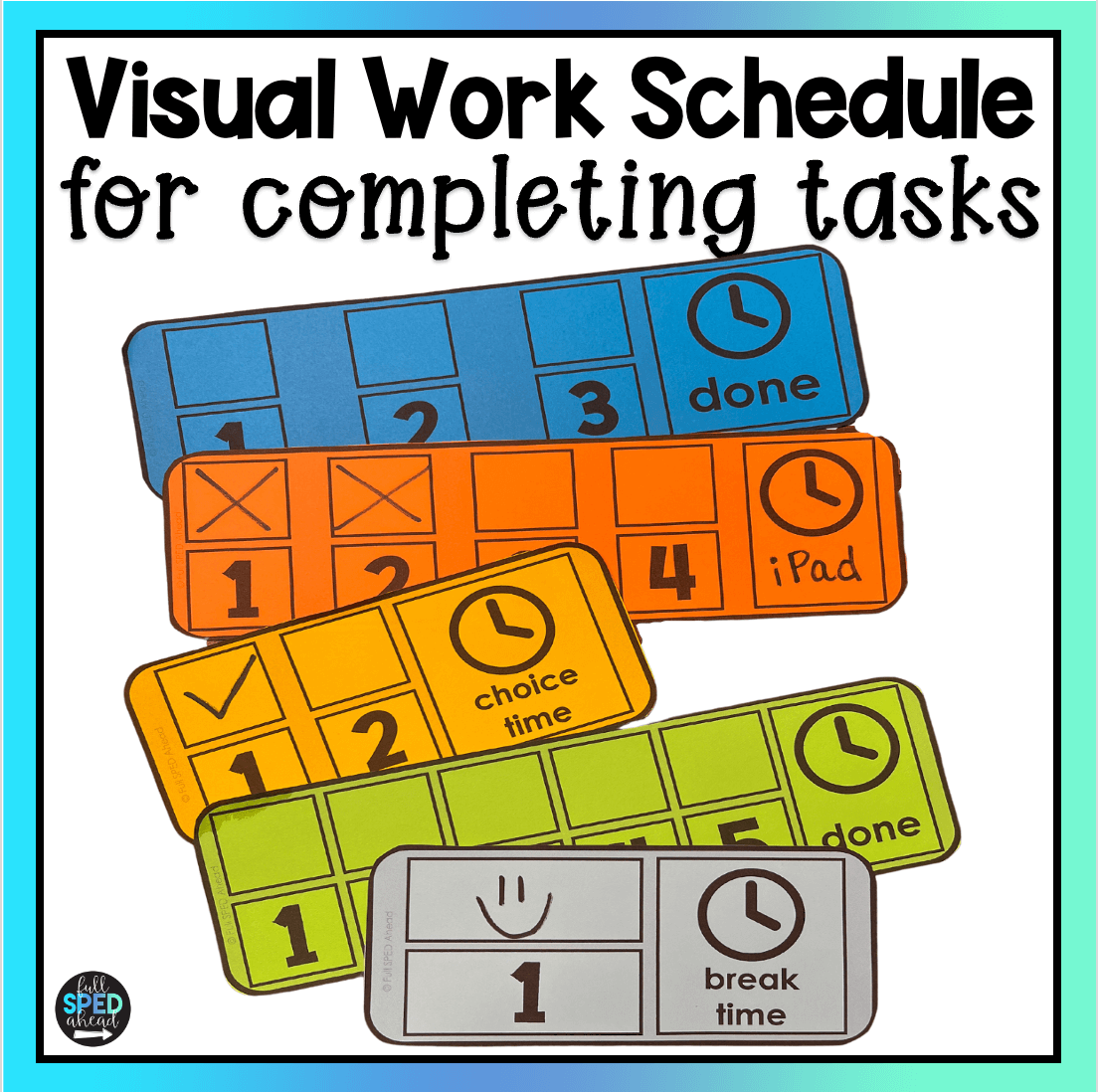 Free Visual Reward Schedule Work Strip Steps to Complete Tasks Special ...