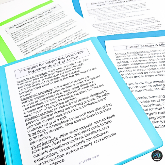 Comprehensive Paraprofessional Training Binder for Back to School ...