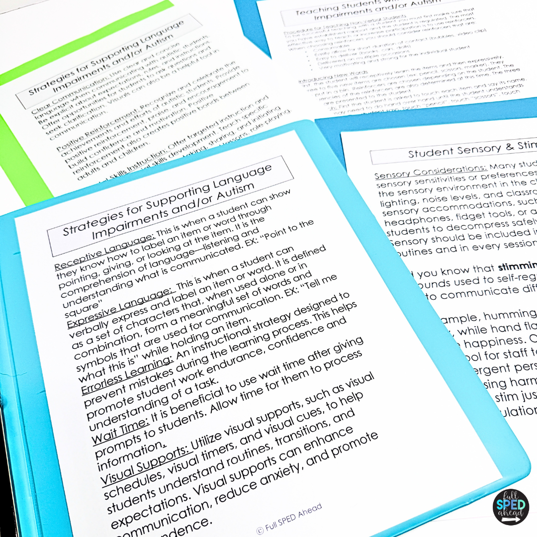 Comprehensive Paraprofessional Training Binder for Back to School ...