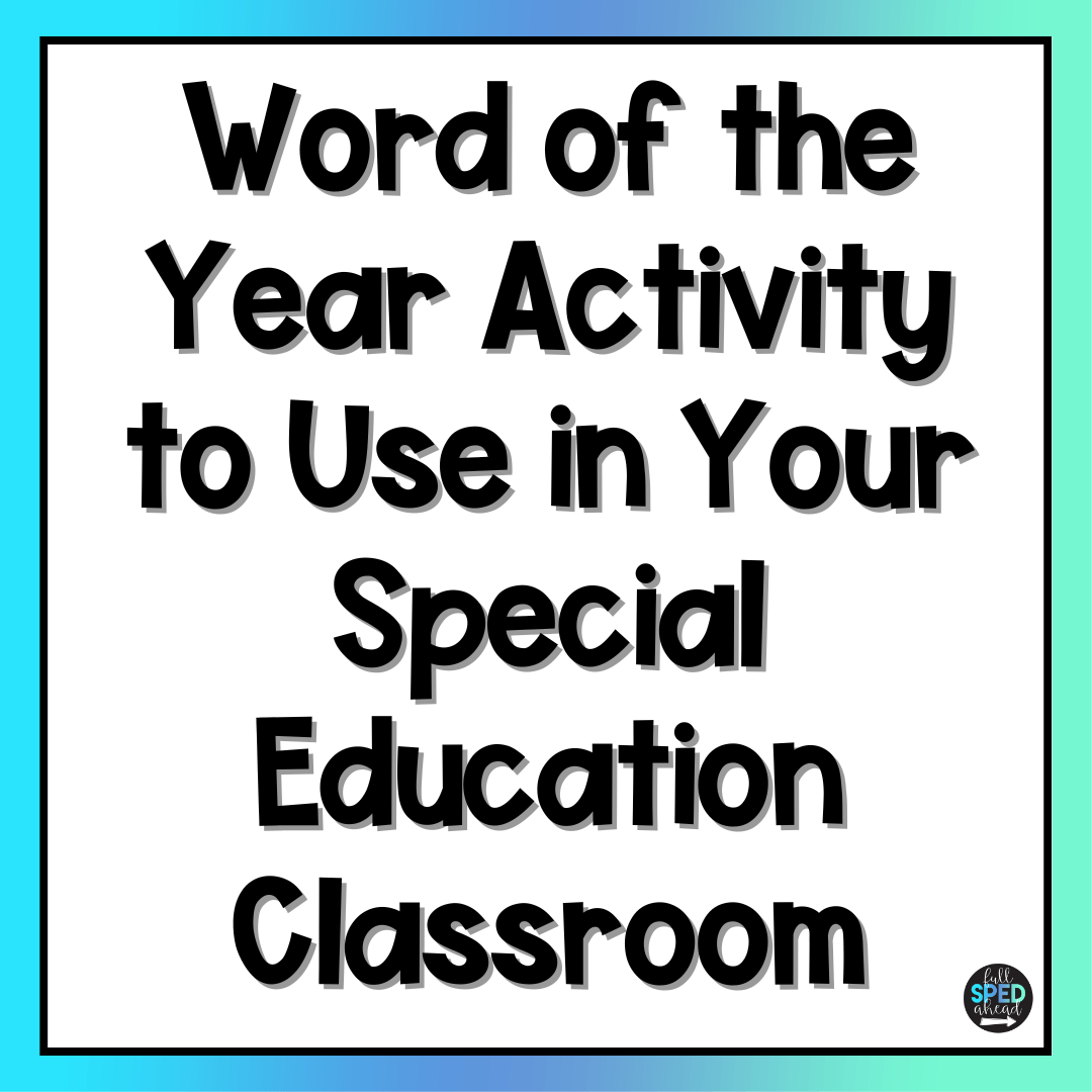 Celebrate Growth with the Happy New Year Word of the Year Activity - Full SPED Ahead