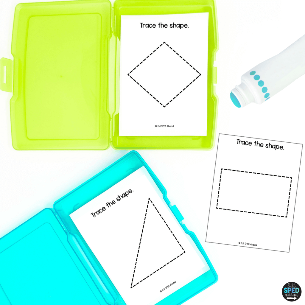 Free Tracing Math Shapes Geometry Work Task Fine Motor Skills Special ...