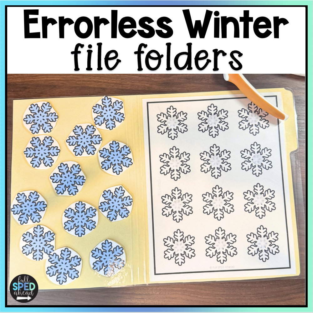 Free Winter Errorless File Folders Games Autism Centers Special ...