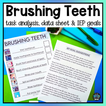 Brushing Teeth Visual Task Analysis Template Special Education Life ...