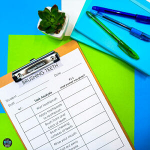 Brushing Teeth Visual Task Analysis Template Special Education Life ...