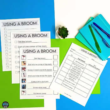 Domestic & Cleaning Skills Class Visual Task Analysis Template Special ...