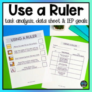 How to Use a Ruler Visual Task Analysis Template Special Education Life ...