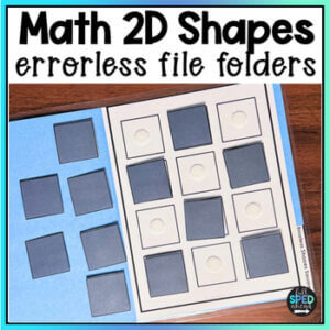 Math 2D Shapes Errorless File Folder Games Autism Centers Special ...