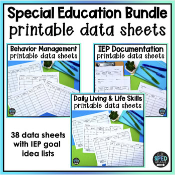 Daily Living & Life Skills Printable Data Collection Sheets Special ...