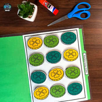 St. Patrick's Day Errorless File Folder Games Autism Centers Special ...