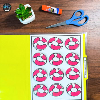 Summer Season ESY Errorless File Folder Game Leisure Center Special ...