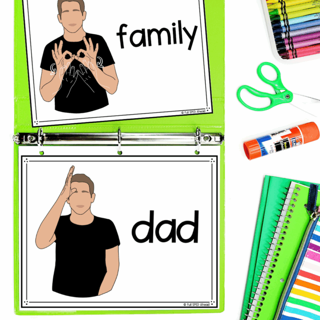 Family Members Words ASL Sign Language Printable Bulletin Board Posters ...