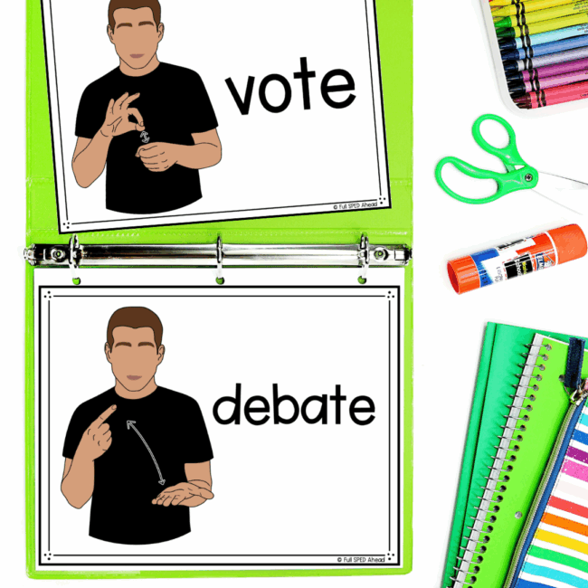 Presidential Election ASL Sign Language Printable Bulletin Board ...