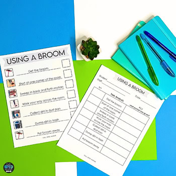 Use A Broom Visual Task Analysis Template Special Education Life Skills ...