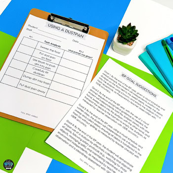 Use A Dustpan Visual Task Analysis Template Special Education Life ...