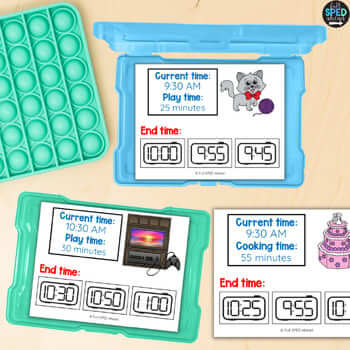 1st Grade Math Review Skills Task Cards Special Education Work Box ...