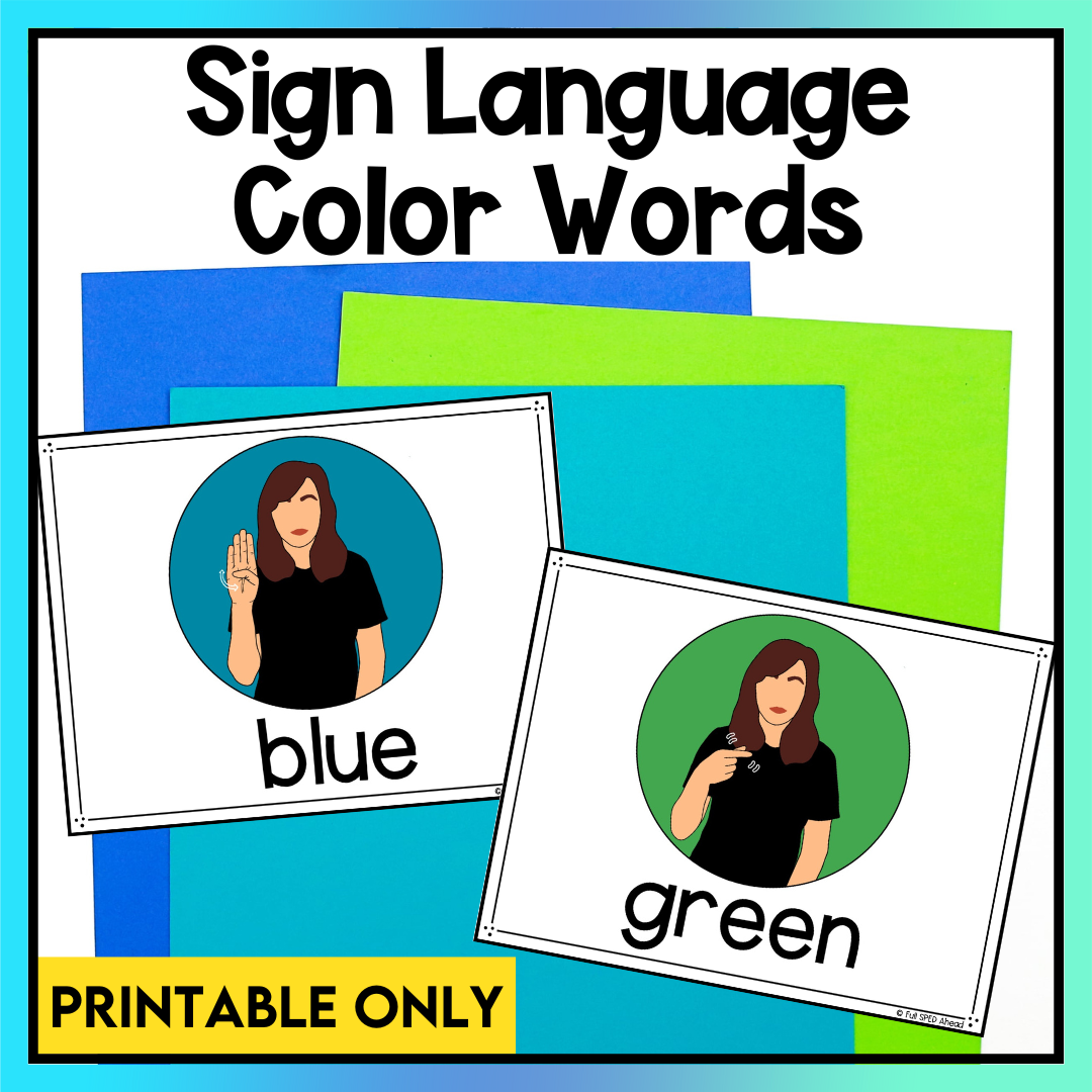 Days of the Week Words ASL Sign Language Printable Bulletin Board ...