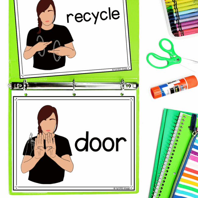 Classroom Words ASL Sign Language Printable Bulletin Board Posters ...