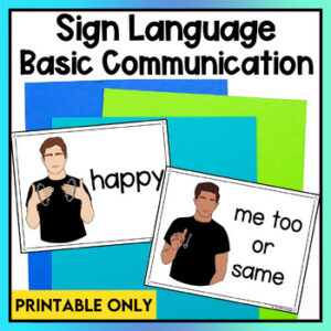 Basic Communication Words ASL Sign Language Printable Bulletin Posters ...