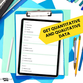 Behavior Special Ed Data Collection Tracking Sheets Google Forms ABA ...