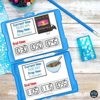 Elapsed Time Games Digital Clock Task Cards Math Center Autism Special ...