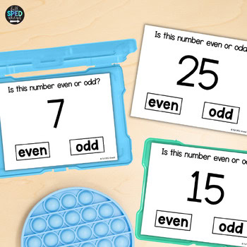 Even or Odd Numbers Identification Math Skills Task Cards Special ...
