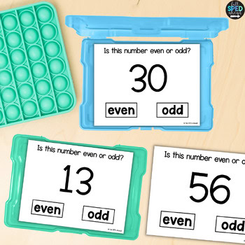 Even or Odd Numbers Identification Math Skills Task Cards Special ...