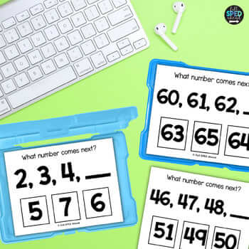 Fill in the Blank Missing Number Sequencing Math Task Cards Special ...