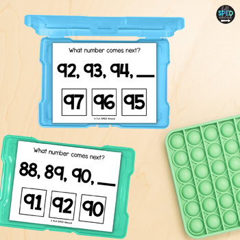 Fill in the Blank Missing Number Sequencing Math Task Cards Special ...
