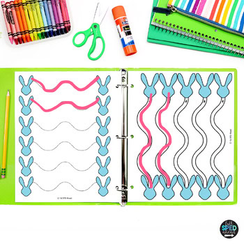 Fine Motor Skills Worksheet Tracing Practice Easter Holiday Spring Pre ...