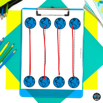 Fine Motor Tracing Worksheet Practice Occupational Therapy Earth Day ...