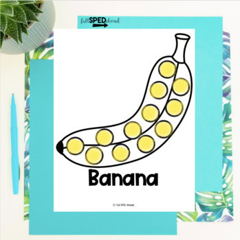 Fruit Fine Motor Activities Bingo Marker Dauber Printable Coloring ...