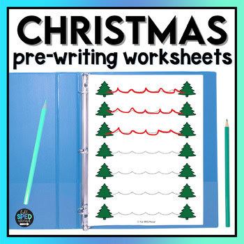 Holiday Christmas Tracing Worksheets Fine Motor Skills Practice Writing ...