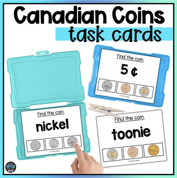 Identifying Canadian Coins Money Management Task Cards for Special ...