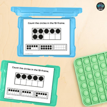 Math Number Concepts Counting 10 Frames Task Cards Special Education ...