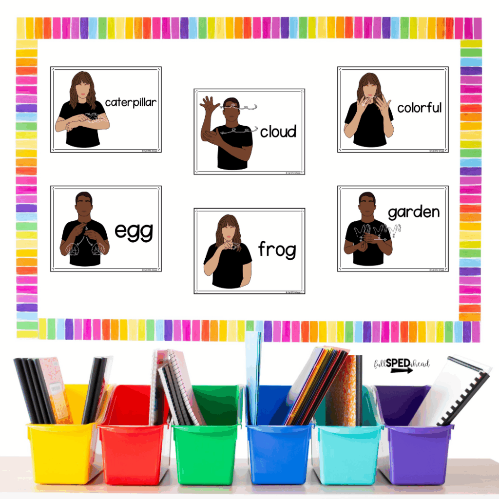 ASL Spring Sign Language Class Special Education Printable Bulletin ...