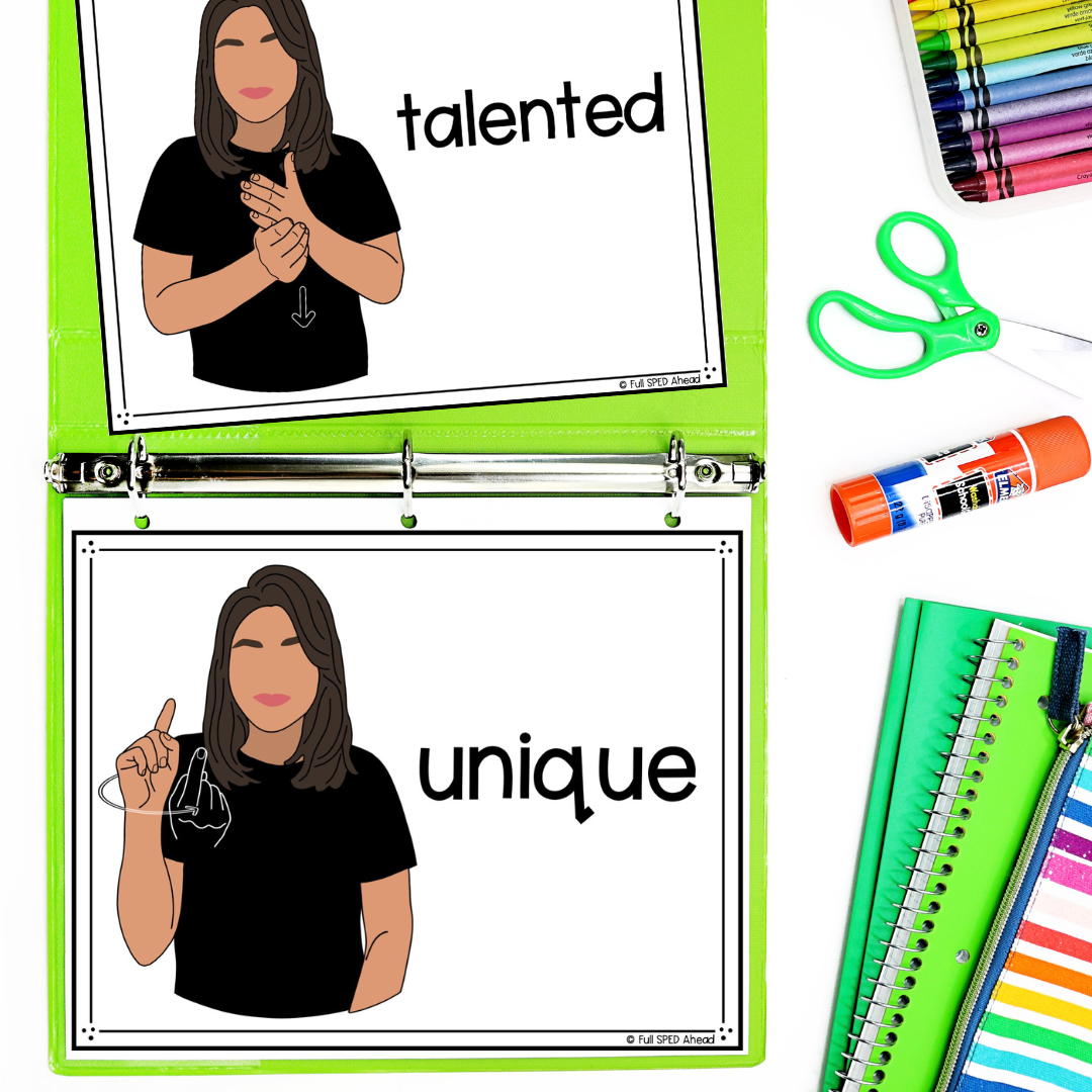Positive Behaviors ASL Sign Language Printable Bulletin Board Posters ...