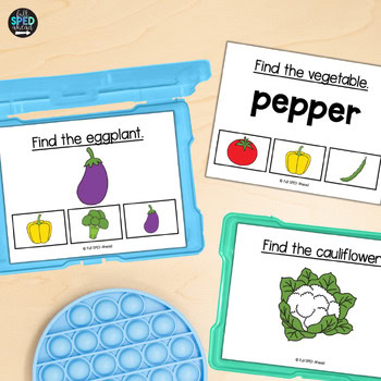 Vegetables Identification Food Groups Health Task Cards for Special ...