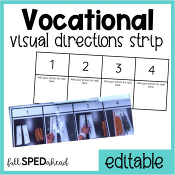 Vocational Work Tasks Strip Visual Directions Activity Special ...