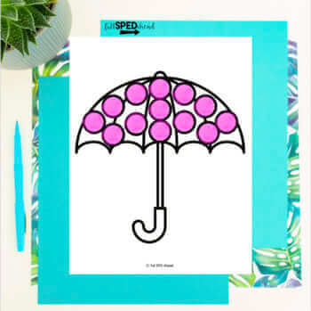 Weather Fine Motor Activities Bingo Marker Dauber Printable Coloring ...