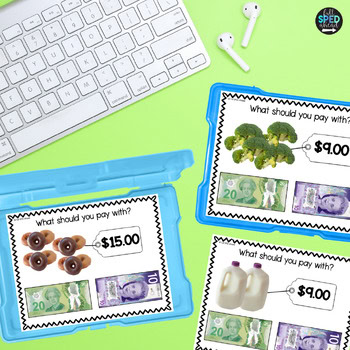 What Bill Should You Pay With? Canadian Dollars Task Cards for Special ...