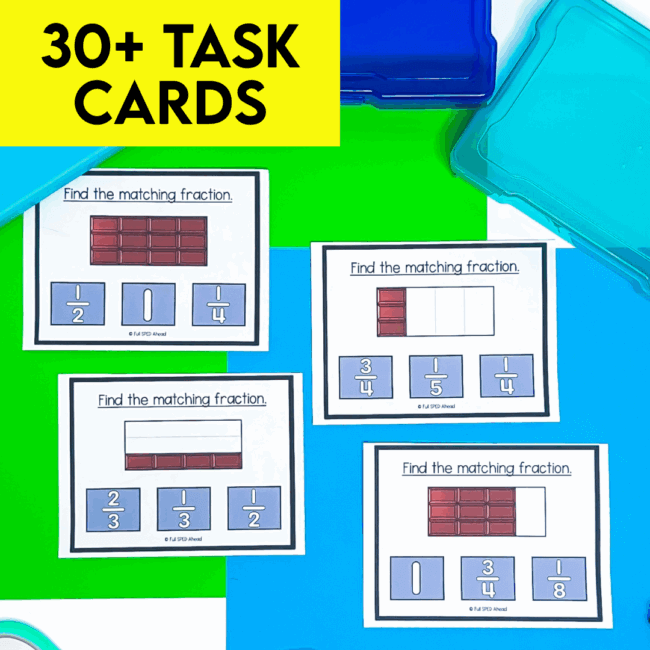 Free Measurement Identifying Fractions Chocolate Bar Math Task Card ...