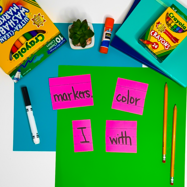 Art Predictable Chart Writing Curriculum Prompts Sentences Special ...