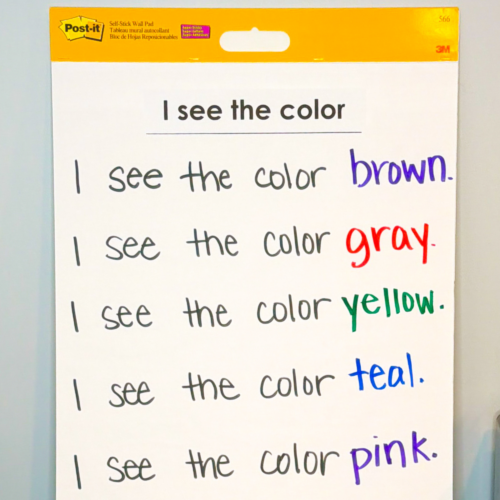 Colors Predictable Chart Writing Curriculum Prompts Sentences Special ...